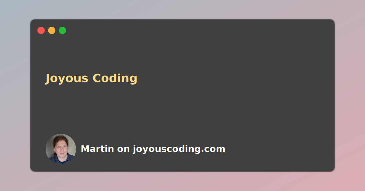 Joyous Coding | Joyous Coding